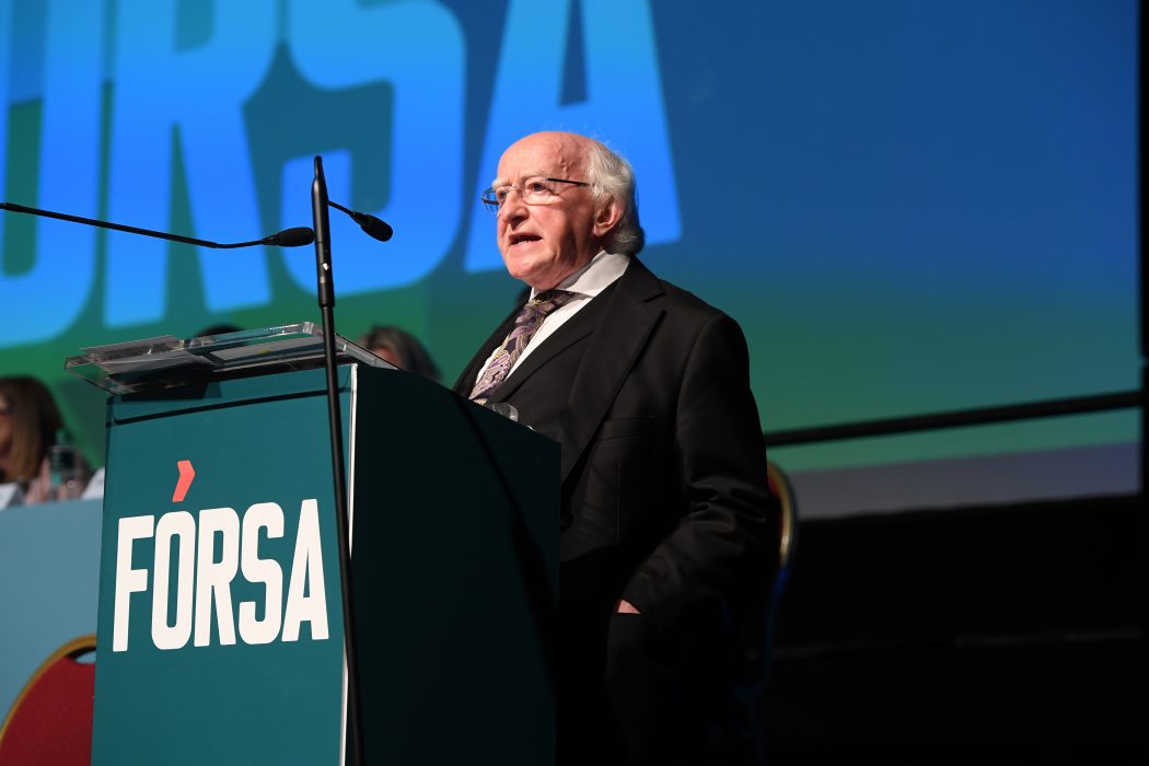 President Michael D Higgins celebrates creation of Fórsa - Forsa