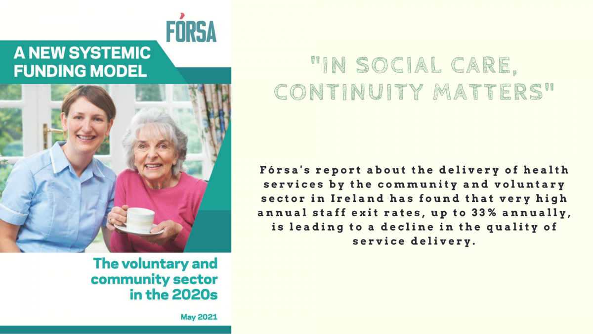 Fórsa warns on high staff exit rates from care services - Forsa