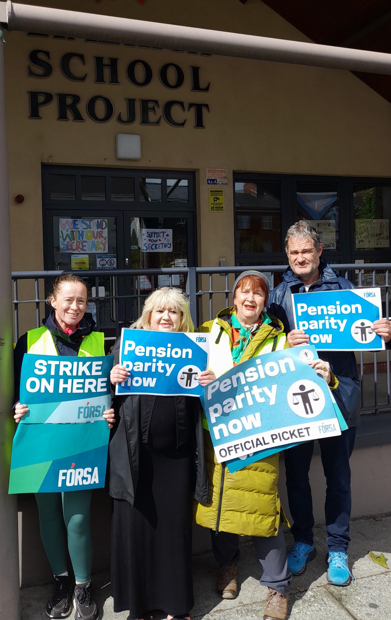 Photos: Strikes for Pension Parity by School Secretaries and Caretakers ...